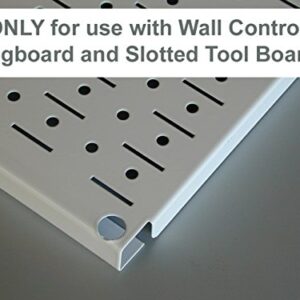 Wall Control Pegboard 3-1/2in Reach Curved Tip Slotted Hook Pack - Slotted Metal Pegboard Hooks for Wall Control Pegboard and Slotted Tool Board – White