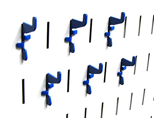 Wall Control Pegboard Standard Slotted Hook Pack - Slotted Metal Pegboard Hooks for Wall Control Pegboard and Slotted Tool Board – Blue