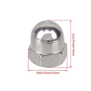 RDEXP 304 Stainless Steel Acorn Dome Cap Head Hex Nuts Pack of 10 (M6)