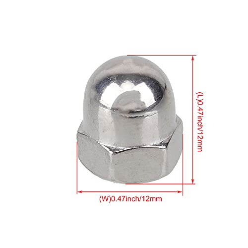 RDEXP 304 Stainless Steel Acorn Dome Cap Head Hex Nuts Pack of 10 (M6)