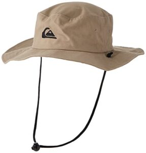 quiksilver mens bushmaster sun protection floppy visor bucket hat, khaki, large-x-large us