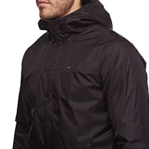 Tommy Hilfiger Men's Waterproof Breathable Hooded Jacket, Black, X-Large