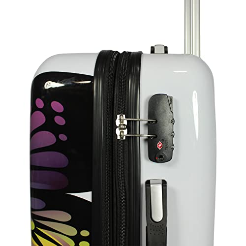 World Traveler Butterfly Luggage, 4-Piece Set