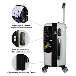 World Traveler Butterfly Luggage, 4-Piece Set