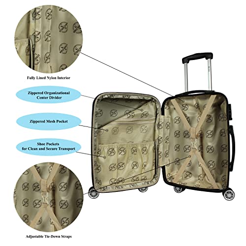 World Traveler Butterfly Luggage, 4-Piece Set