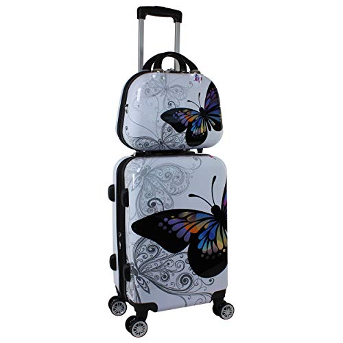 World Traveler Butterfly Luggage, 4-Piece Set