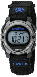 timex unisex tw4b02400 expedition mid-size digital cat black fast wrap strap watch