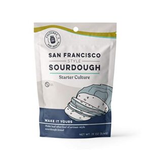 cultures for health san francisco sourdough starter | heirloom style dehydrated culture for baking sourdough bread | perfect for pancakes, biscuits, pretzels, & more | non-gmo prebiotic artisan bread