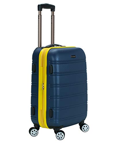 Rockland Melbourne Hardside Expandable Spinner Wheel Luggage, Navy, Carry-On 20-Inch