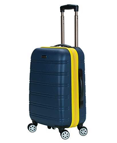 Rockland Melbourne Hardside Expandable Spinner Wheel Luggage, Navy, Carry-On 20-Inch