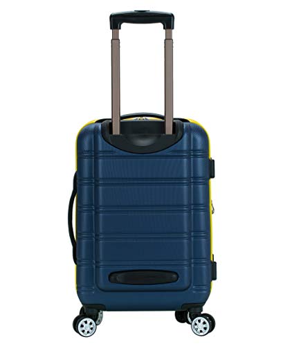 Rockland Melbourne Hardside Expandable Spinner Wheel Luggage, Navy, Carry-On 20-Inch