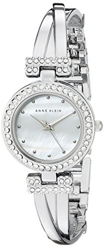 Anne Klein Women's AK/1869SVST Analog Display Japanese Quartz Silver Watch Set