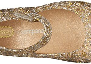 Mini Melissa Campana Zig Zag VI SP BB Mary Jane Shoe (Toddler), Mixed Golden Glitter, 8 M US Toddler