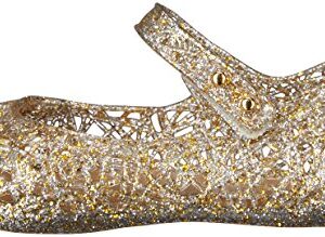 Mini Melissa baby girls Zig Zag Vi Mary Jane Flat, Mix Gold Glitter, 9 Toddler US