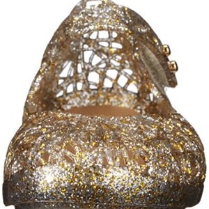 Mini Melissa baby girls Zig Zag Vi Mary Jane Flat, Mix Gold Glitter, 9 Toddler US