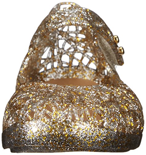 Mini Melissa baby girls Zig Zag Vi Mary Jane Flat, Mix Gold Glitter, 9 Toddler US