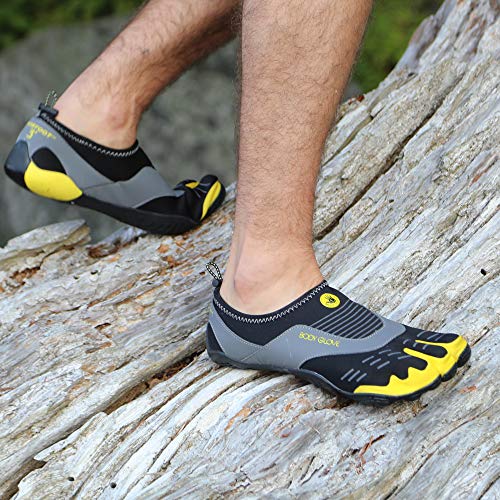 Body Glove mens 3t Cinch-m Water Shoe, Black/Yellow, 13 US