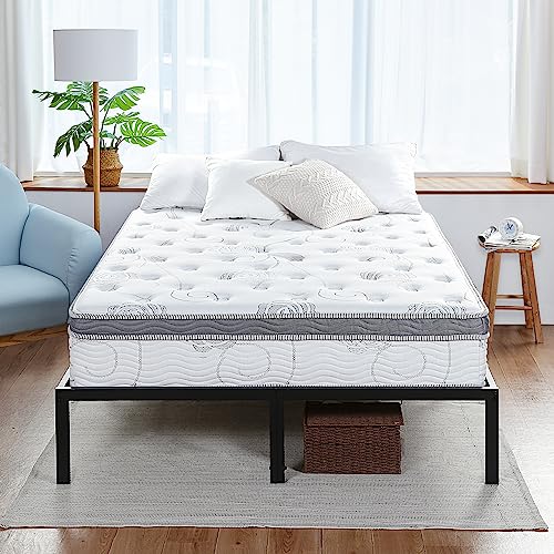 Olee Sleep 13 inch Galaxy Hybrid Gel Infused Memory Foam and Pocket Spring Mattress (King), Medium Plush, White/Grey