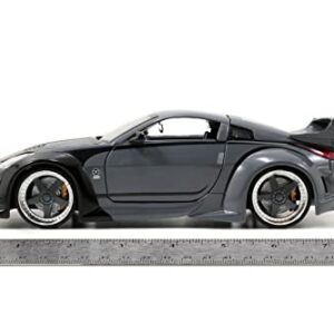 Jada Toys Fast & Furious 1:24 D.K.'s Nissan 350Z Die-cast Car, Toys for Kids and Adults, Grey and Black (97172)