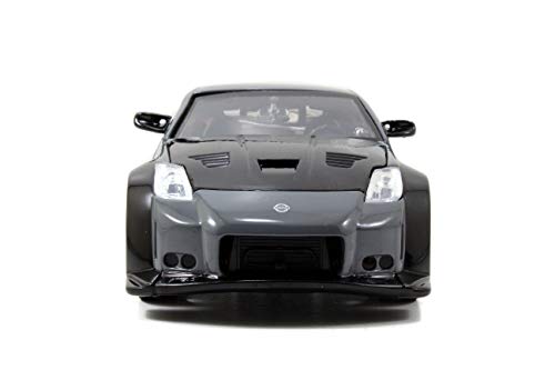 Jada Toys Fast & Furious 1:24 D.K.'s Nissan 350Z Die-cast Car, Toys for Kids and Adults, Grey and Black (97172)