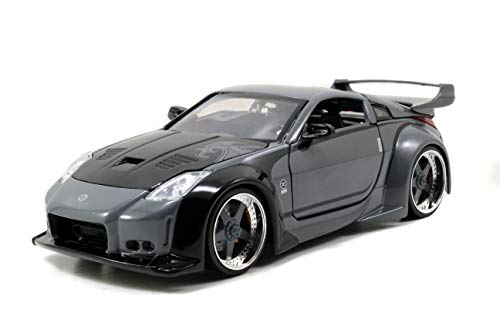 Jada Toys Fast & Furious 1:24 D.K.'s Nissan 350Z Die-cast Car, Toys for Kids and Adults, Grey and Black (97172)