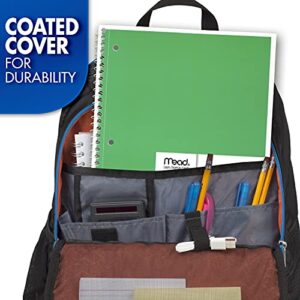 Mead Spiral Notebooks, 12 Pack, 1-Subject, College Ruled Paper, 10-1/2" x 8", 70 Sheets per Notebook, Color Will Vary (73703)