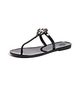 Tory Burch Women's Mini Miller Thong Flip Flops, Perfect Black, 7 Medium US