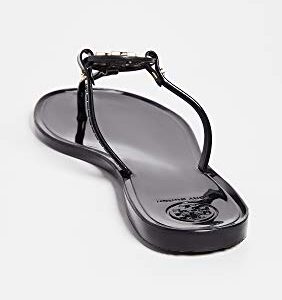 Tory Burch Women's Mini Miller Thong Flip Flops, Perfect Black, 7 Medium US