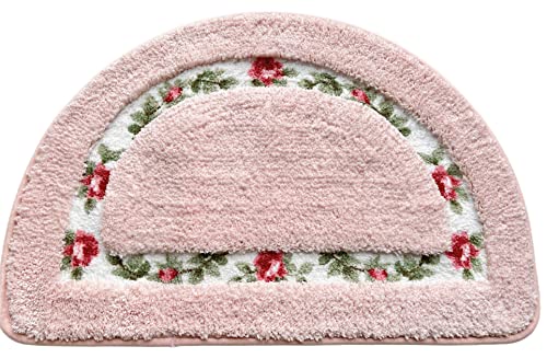 Nice Rose Flower Area Rugs Soft Non Slip Absorbent Bath Mat Bathroom Rugs Door Mat Kitchen Mat 15.74 x 23.62 Inch