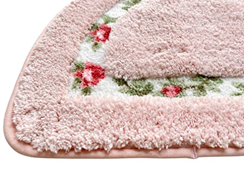 Nice Rose Flower Area Rugs Soft Non Slip Absorbent Bath Mat Bathroom Rugs Door Mat Kitchen Mat 15.74 x 23.62 Inch