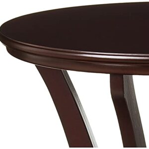 Frenchi Furniture Table, L 19.70 inch x W 19.70 inch x H 25.80 inch, Espresso