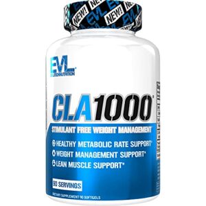 Conjugated Linoleic Acid CLA Pills - CLA 1000mg Diet Pills to Support Weight Loss Fat Burning Lean Muscle and Faster Metabolism - Stimulant-Free CLA 1000mg Safflower Based Fat Loss Support Pills - 90