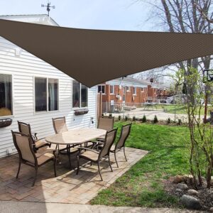 windscreen4less sun shade sail canopy 16' x 16' x 16', brown