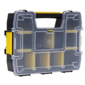 Stanley Sortmaster Lite Organizer 11.5" Lx2.5" Wx8.5" H Black Yellow Clear