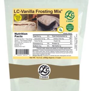 Low Carb Vanilla Frosting Mix | Gluten-free | Non-GMO | No Sugar | Diabetic Friendly | No Hydrogenated Oils | No Artificial Colors | Good for Baking (10.2 Oz)