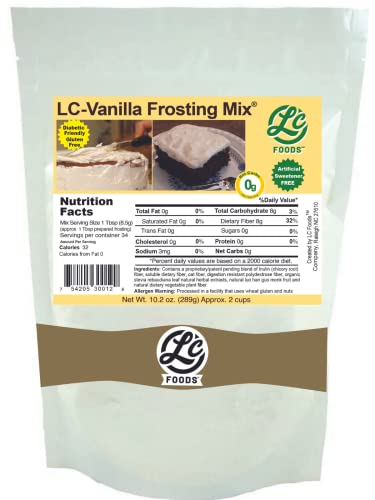 Low Carb Vanilla Frosting Mix | Gluten-free | Non-GMO | No Sugar | Diabetic Friendly | No Hydrogenated Oils | No Artificial Colors | Good for Baking (10.2 Oz)