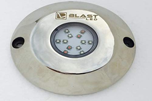 BLAST LED - NOX-SERIES-UM12 60W Multi-Color RGB LED Underwater Light Boat Marine transom Surface LED Light, Bluetooth Control