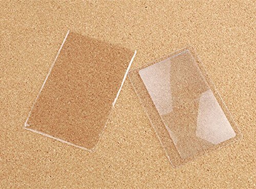 Yueton Pack of 10 Credit Card Sized Magnifying Lenses, Wallet Magnifiers 3X Lenses