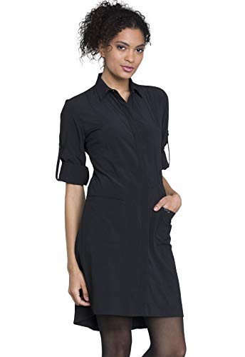 Cherokee Infinity Women Scrubs Lab Coats 40" 1401A, XL, Black