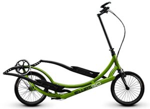 elliptigo 8c long stride outdoor elliptical bike and best hybrid indoor exercise trainer, green