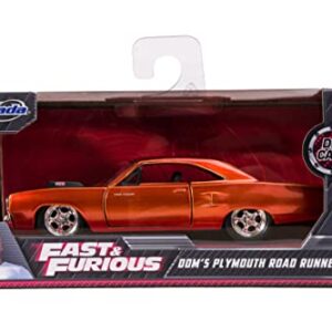 Fast & Furious 1:24 Dom's Plymouth Road Runner Die-cast Car, Toys for Kids and Adults(Copper)