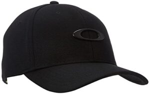 oakley mens tincan cap hat, black/carbon fiber, large-x-large us