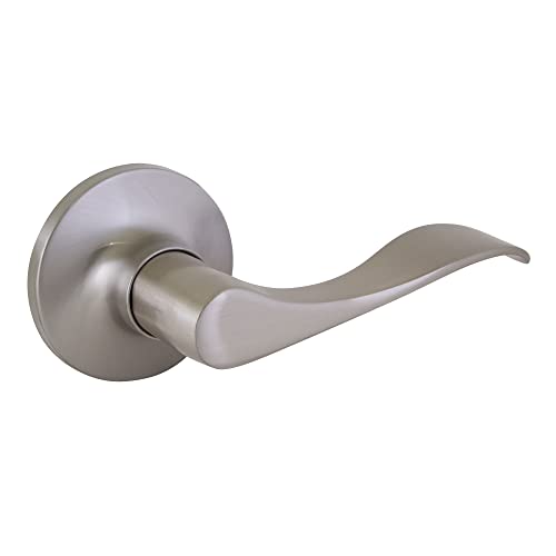 Design House 727941 Stratford 6-Way Universal Hall and Closet Door Lever, Satin Nickel, Passage/Hall & Closet, 3 Piece