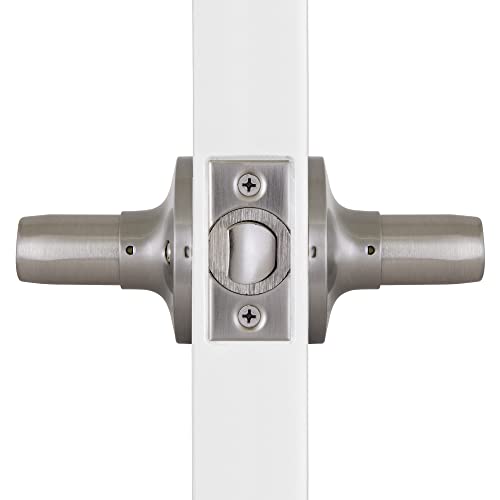 Design House 727941 Stratford 6-Way Universal Hall and Closet Door Lever, Satin Nickel, Passage/Hall & Closet, 3 Piece