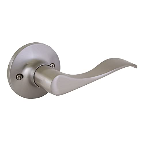 Design House 727941 Stratford 6-Way Universal Hall and Closet Door Lever, Satin Nickel, Passage/Hall & Closet, 3 Piece