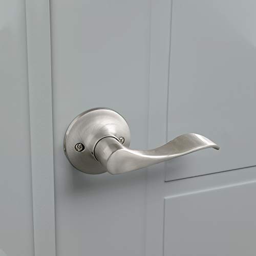 Design House 727941 Stratford 6-Way Universal Hall and Closet Door Lever, Satin Nickel, Passage/Hall & Closet, 3 Piece