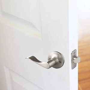 Design House 727941 Stratford 6-Way Universal Hall and Closet Door Lever, Satin Nickel, Passage/Hall & Closet, 3 Piece