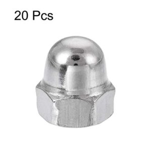 uxcell M6 Thread Dia Dome Head 304 Stainless Steel Cap Acorn Hex Nuts 20Pcs