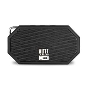 altec lansing mini h2o - waterproof bluetooth speaker, ip67 certified & floats in water, compact & portable speaker for hiking, camping, pool, and beach,black