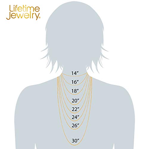 LIFETIME JEWELRY 1mm Gold Rope Chain for Men & Women 24k Real Gold Plated Diamond Cut Gold Necklace for Women (18 inches - gold)